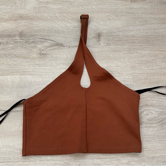 Aritzia | Tops | Aritzia Sun Deh Sunday Aimee Brown Halter Croptop ...